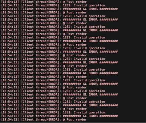 Opengl Post Processing Log Spam When Journeymaps Map Is Not Rendered In Game Apple Silicon