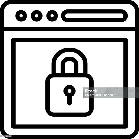 Online Protection Isolated Vector Icon That Can Be Easily Modified Or Edit Stock Illustration