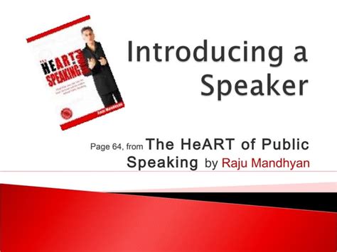 Introducing A Speaker Ppt