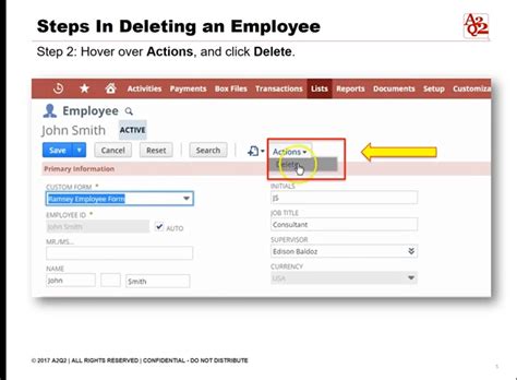 How To Delete An Employee In Netsuite