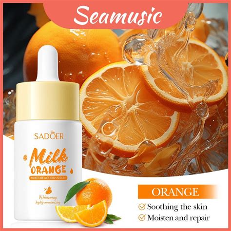 Sadoer Moisturizing Nourishing Essence พร้อมนมและสีส้มสําหรับความชุ่มชื้น 30 มล Shopee Thailand