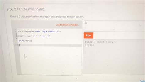 Answered ZyDE 2 11 1 Number Game Enter A 2 Digit Number