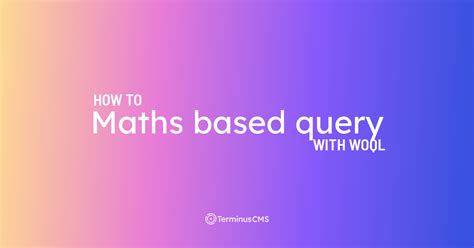 mathematical operations in woql terminusdb