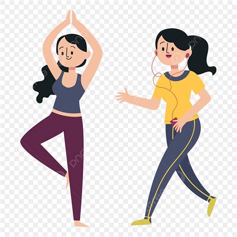 귀여운 일러스트 운동 헬스 요가 달리기 인물 소재 귀여운 캐릭터 스포츠 캐릭터 피트니스 캐릭터 Png 일러스트 및 Psd 이미지 무료 다운로드 Pngtree