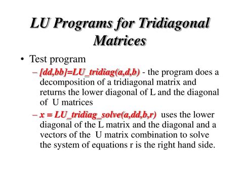 Ppt Lecture 11 Lu Decomposition Powerpoint Presentation Free