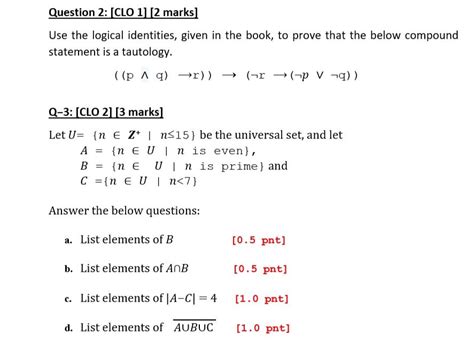 Solved Use The Logical Identities Given In The Book To