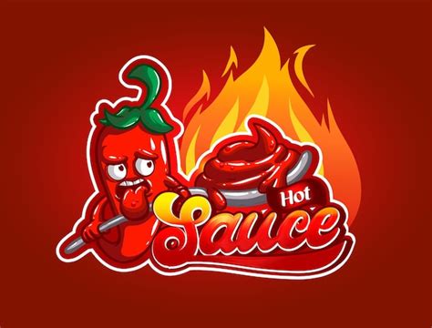 Premium Vector Hot Chili Sauce Mascot Cartoon Character