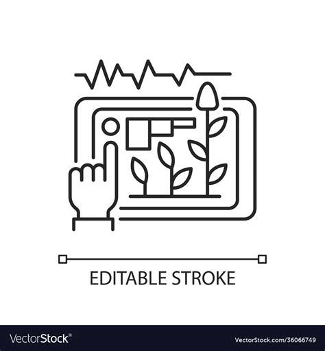 Yield Prediction Linear Icon Royalty Free Vector Image