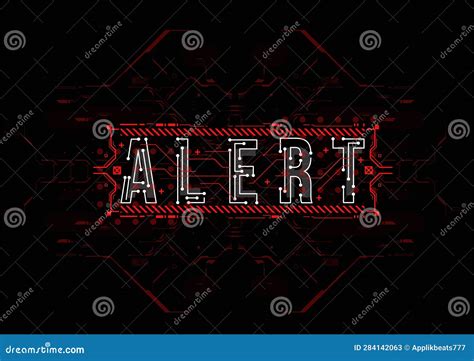 Alert Conceptual Layout With Hud Elements For Print And Web Stock Vector Illustration Of