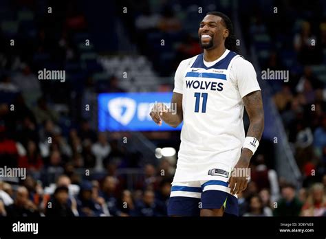 Minnesota Timberwolves Center Naz Reid 11 Reacts To A Play In The