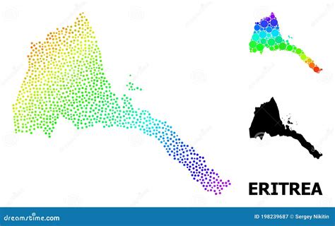Vector Spectrum Gradient Dot Map Of Eritrea Stock Vector Illustration Of Elements Gradient