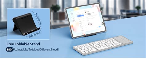 Trueque Foldable Keyboard Portable Multi Device Wireless Bluetooth Keyboard With