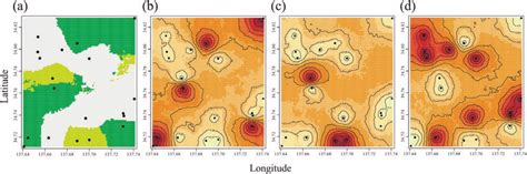 Spatial Plot Of Haplotype Compositions K 3 Estimated By Geneland