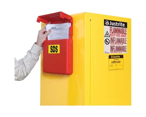 Document Storage Box For SDS Medium Sized Lockable Flip Top Single Pack Plastic Red S