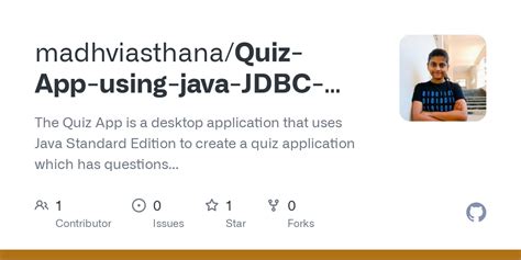 Github Madhviasthanaquiz App Using Java Jdbc Desktop Application The Quiz App Is A Desktop