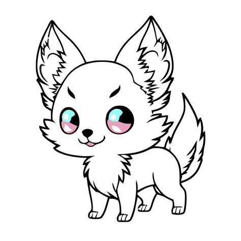 Chibi Fox Lineart