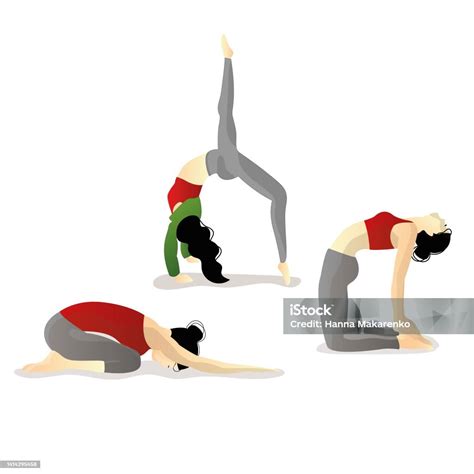빨간 티셔츠와 회색 레깅스를 입고 요가 포즈를 취한 소녀 가냘픈에 대한 스톡 벡터 아트 및 기타 이미지 가냘픈 건강한 생활방식 결심 Istock