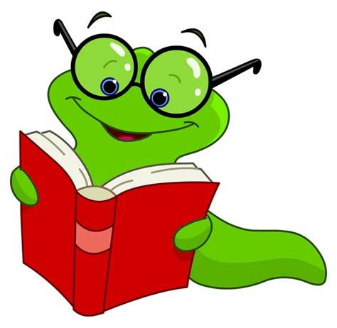 Reading Bookworm Clipart