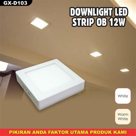 Jual Lampu Downlight Led Panel Ob Outbow Kotak W Putih W Watt Watt Ob W Kotak