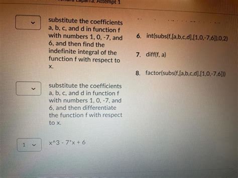 Solved Q8 Given The Matlab Commands Syms A B C D X F