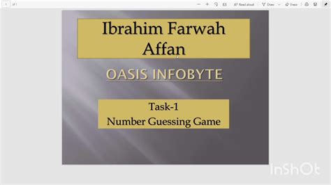 Ibrahim Farwah Affan On Linkedin Internship Github Project