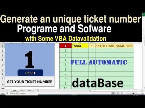 Learn Excel Generate An Unique Ticket Number In Excel VBA
