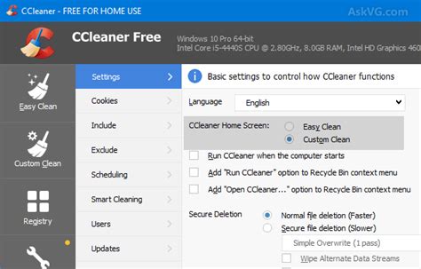 Tip Enable Or Disable New “easy Clean” Option In Ccleaner Askvg