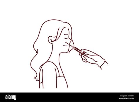 Cosmetic Treatment Botox Injection Stock Vector Images Alamy