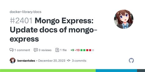 mongo express update docs of mongo express by berviantoleo · pull