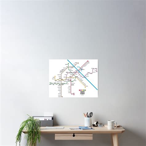 Wien U Bahn Map Poster By Urbanrail Redbubble