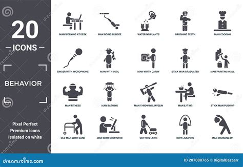 Stick Man Graduated Outline Icon In White And Black Colors Stick Man Graduated Flat Vector Icon