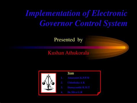 Ppt Implementation Of Electronic Governor Control System Powerpoint