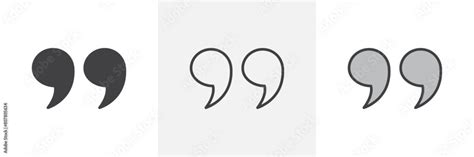 Speech Quotation Icon Set Icons For Indicating Dialogue And Speech Stock Vector Adobe Stock