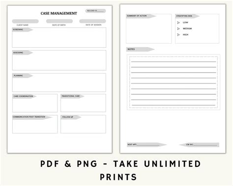 Case Management Form Client Documentation Template Printable Pdf Etsy