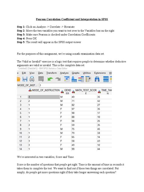 Pearson Correlation Coefficient And Interpretation In Spss Download