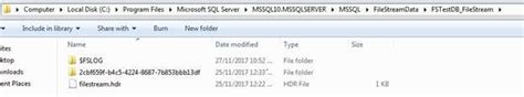 Filestream Feature In Sql Server