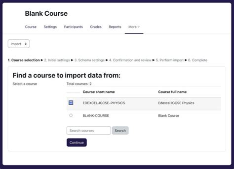 Copying Or Importing Resources And Activities From Another Course In