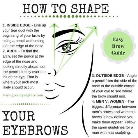 HOW TO SHAPE YOUR EYEBROWS Green Eyed Grace