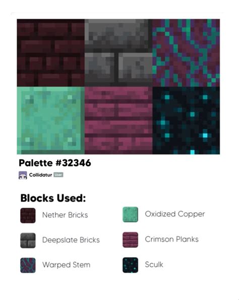 Minecraft Block Colour Palette Minecraft Sky Gradient Minecraft