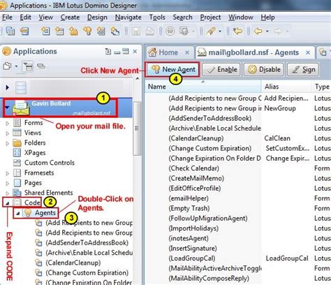 How To Create An Agent In Lotus Notes 85 Opmsystems