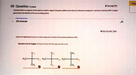Solved Texts Chemical Shift Is A Measure Of The Extent To Which A Signals Frequency Differs