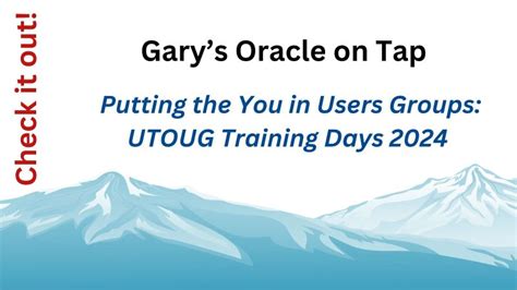 Utah Oracle Users Group On Linkedin Utoug Oracle Oraclenews