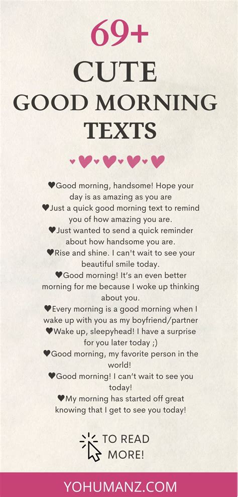 99 Cute Good Morning Texts For Him Build Connection With Sweet Wishes