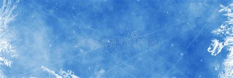 Frozen Pattern On Winter Window Blue Ice Winter Background Texture