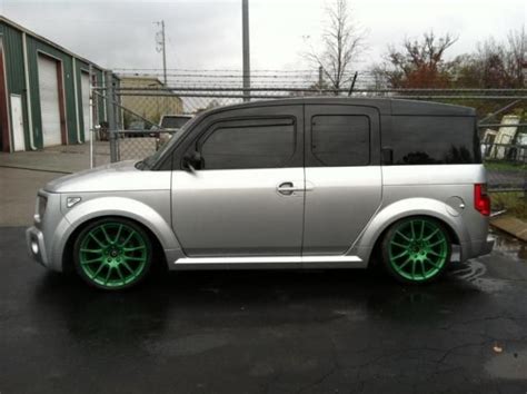 Silver Black Green Honda Element With Air Ride Custom Honda Element
