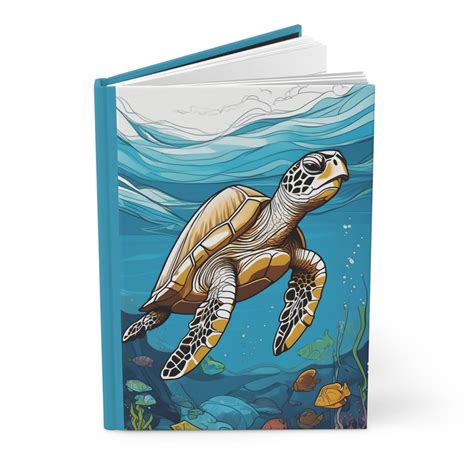 Sea Turtle Notebook Perforated Pages Marine Life Art Turtle Lover Gift Ocean Journal Sea