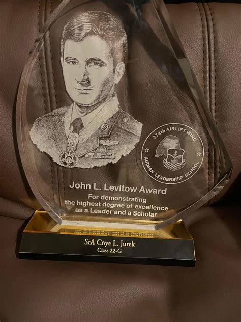 Jurek Receives Levitow Award During Als Graduation The Gonzales Inquirer