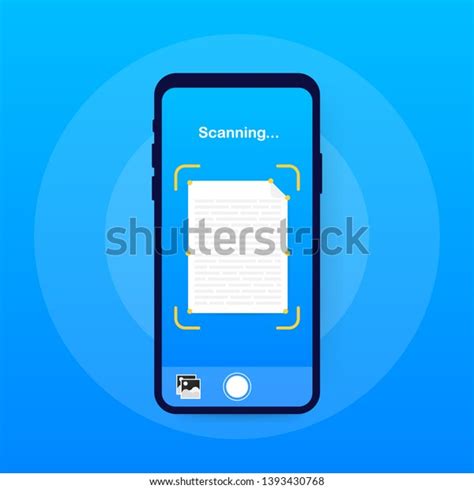 Text Scan Document Scanner Smartphone Interface Stock Vector Royalty