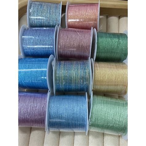 現貨3 12股幻彩股線，diy編織手鏈，手工刺繡線，金絲線，銀絲線，彩線，幻彩線，金銀線，纏手鏈，流蘇穗子，繞線，戒指 蝦皮購物