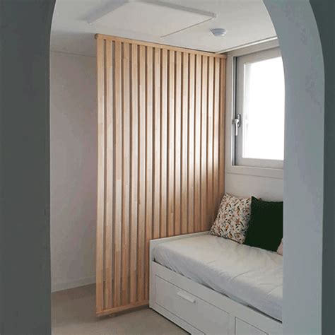 핀토리 스윙 원목 가벽 파티션 공간분리 나무 인테리어 간살 칸막이 이동식 가림막 [최대높이2550] 핀토리